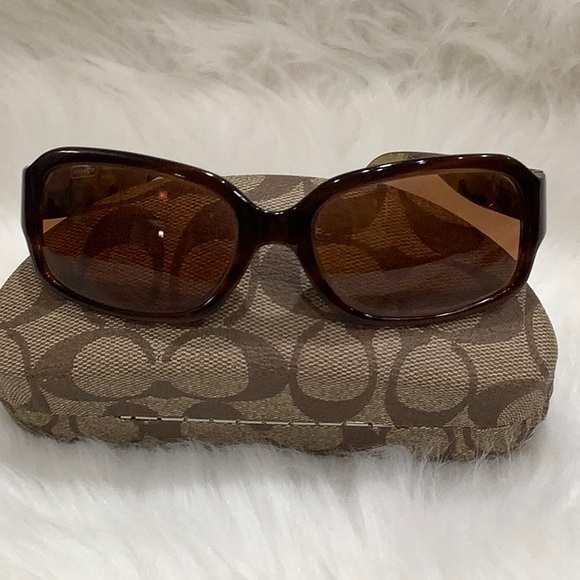 Coach | Accessories | Coach Martha S832 Brown Horn Sunglasses | Poshmark